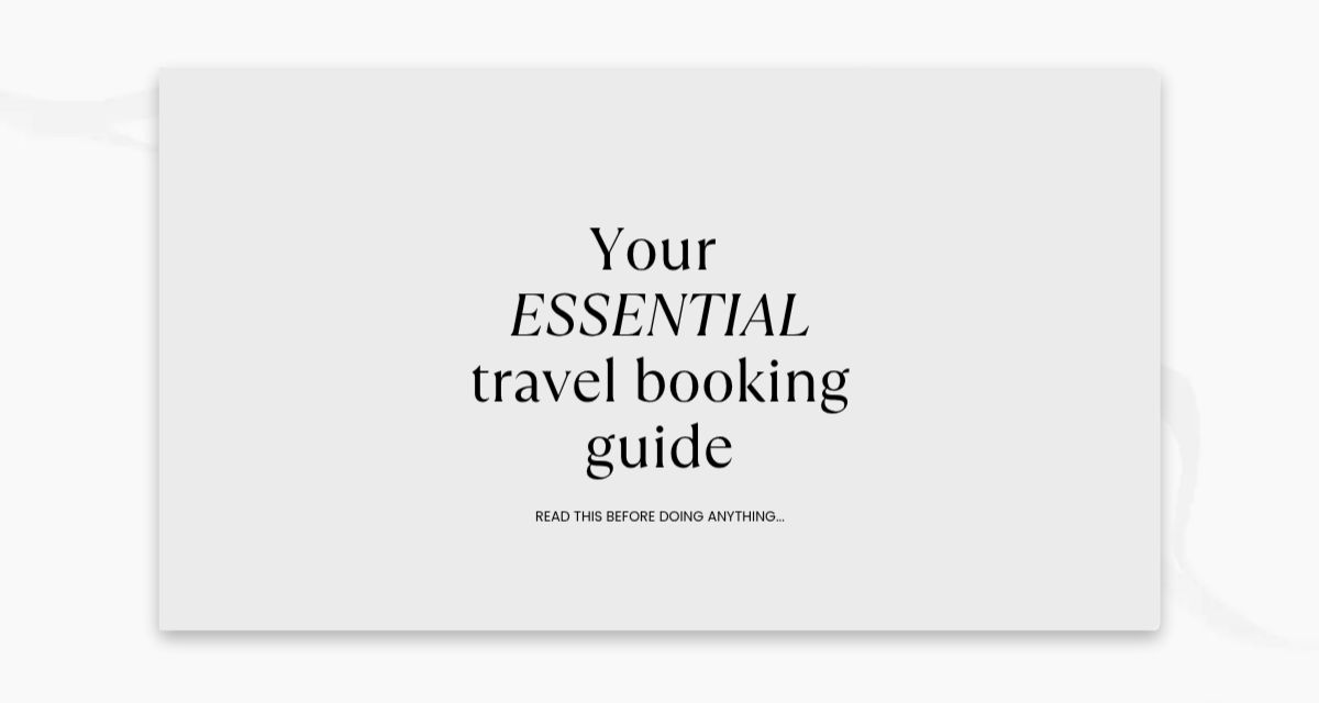 Essential Travel Booking Guide